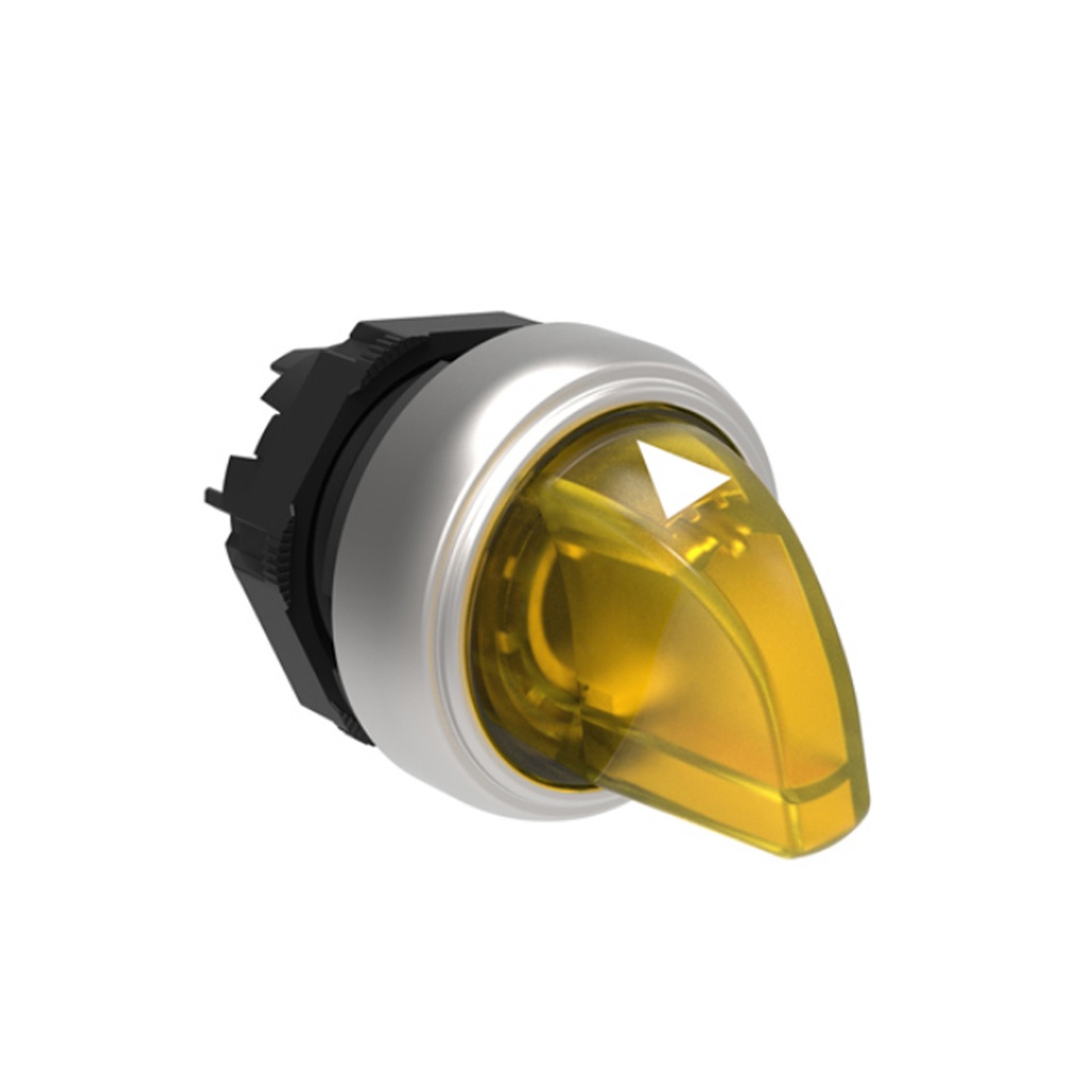 Yellow Illuminated Selector Switch, 3 Position, Center Maintained ...